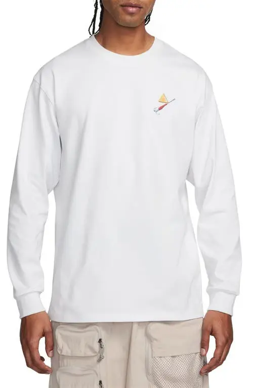 Nike Dri-Fit Fly Fishing Long Sleeve Graphic T-Shirt In Summit